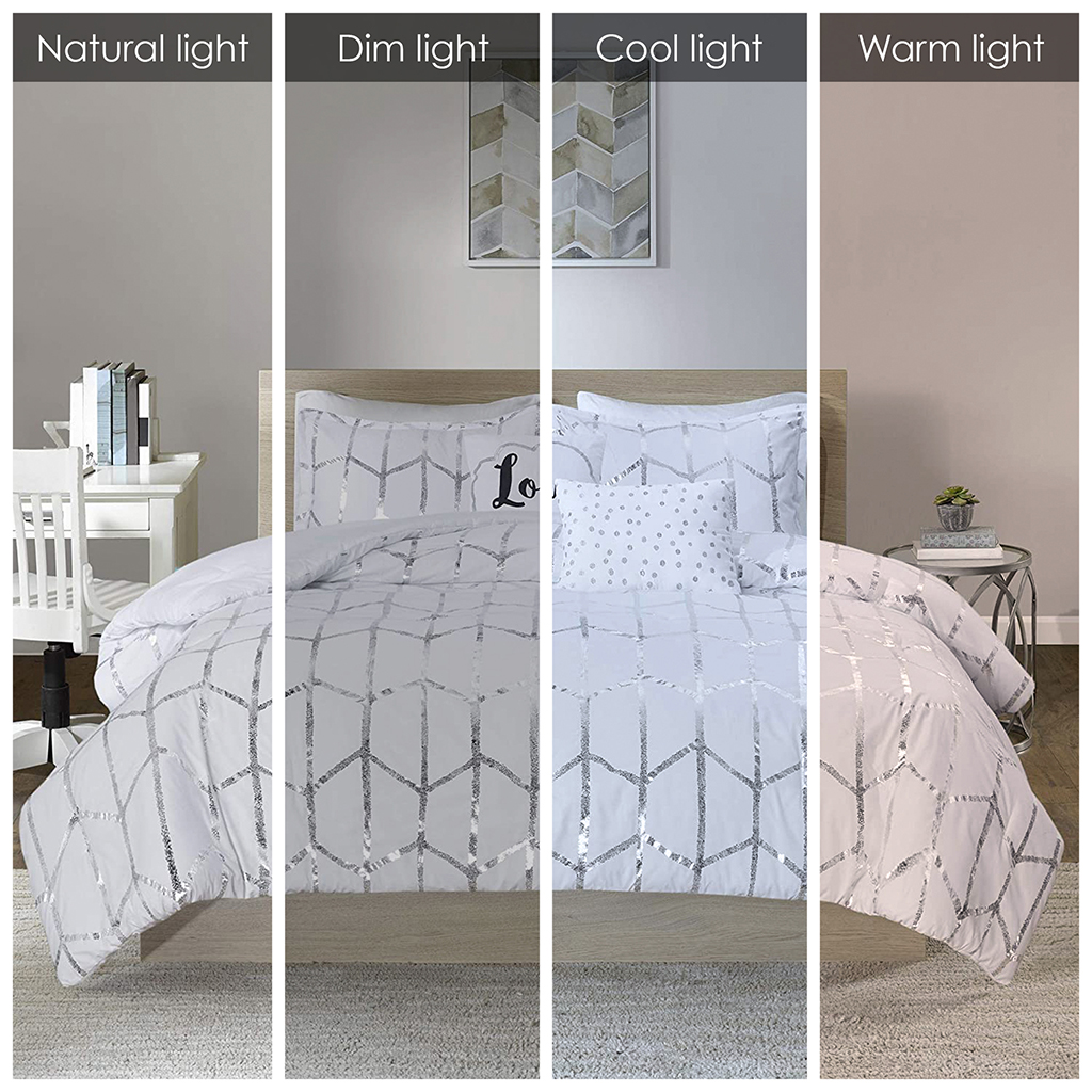 Intelligent Design Raina Metallic Printed Comforter Set | eBay