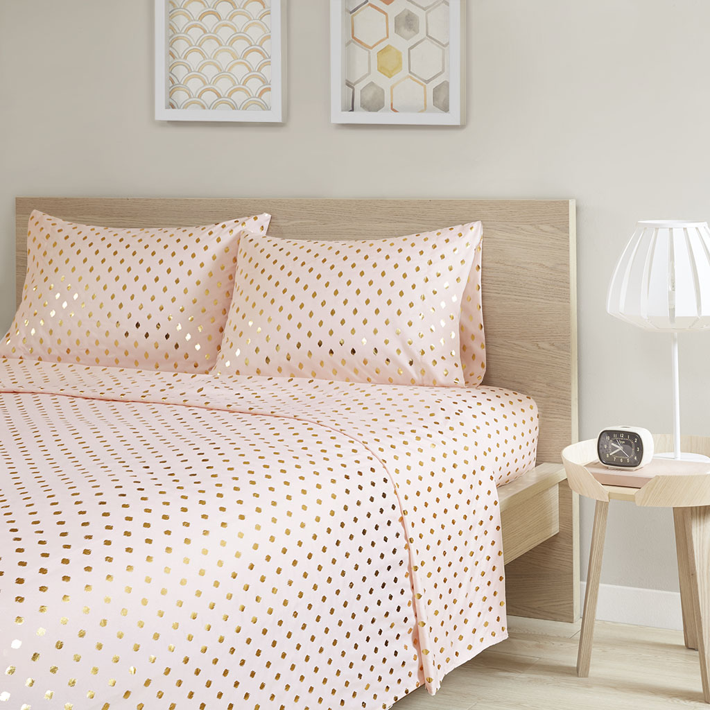 Intelligent Design Metallic Dot Printed Sheet Set | eBay