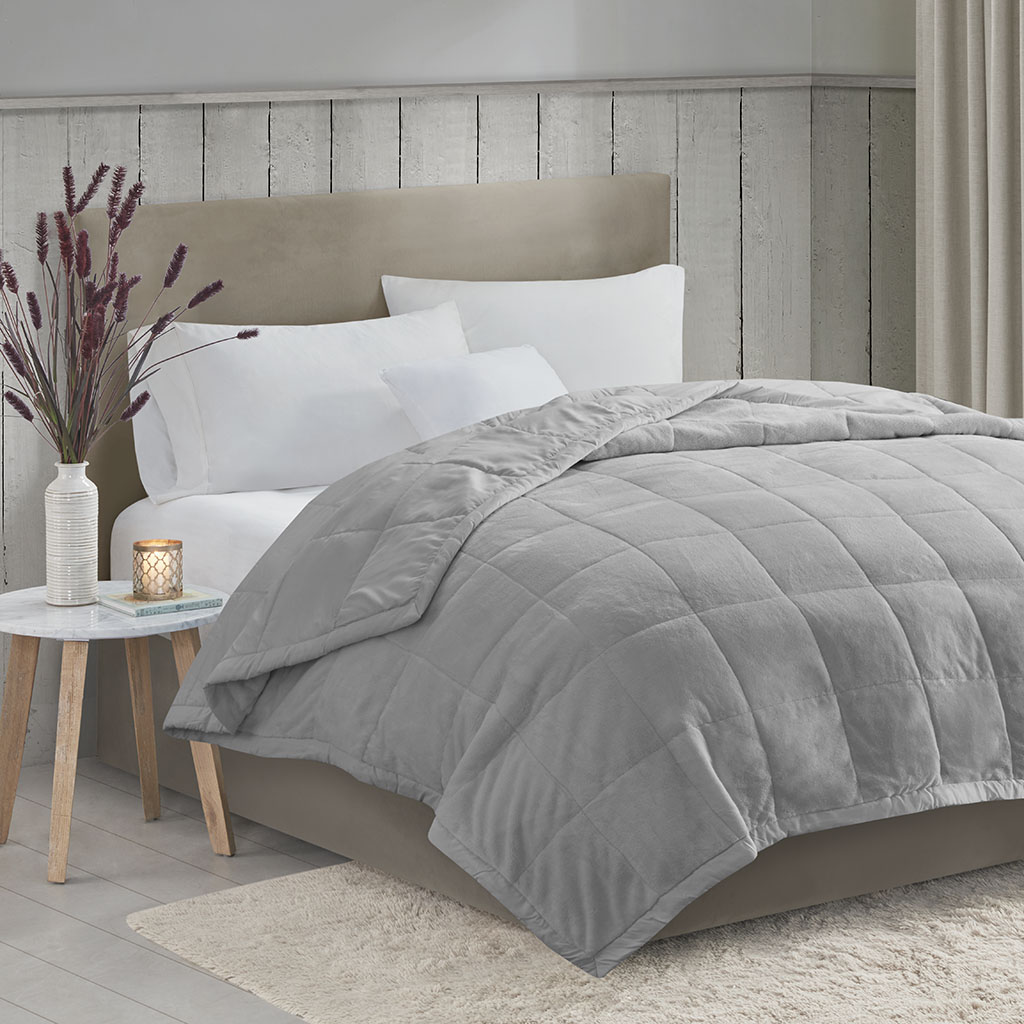 Madison Park Coleman Reversible Down Alternative Blanket with HeiQ ...